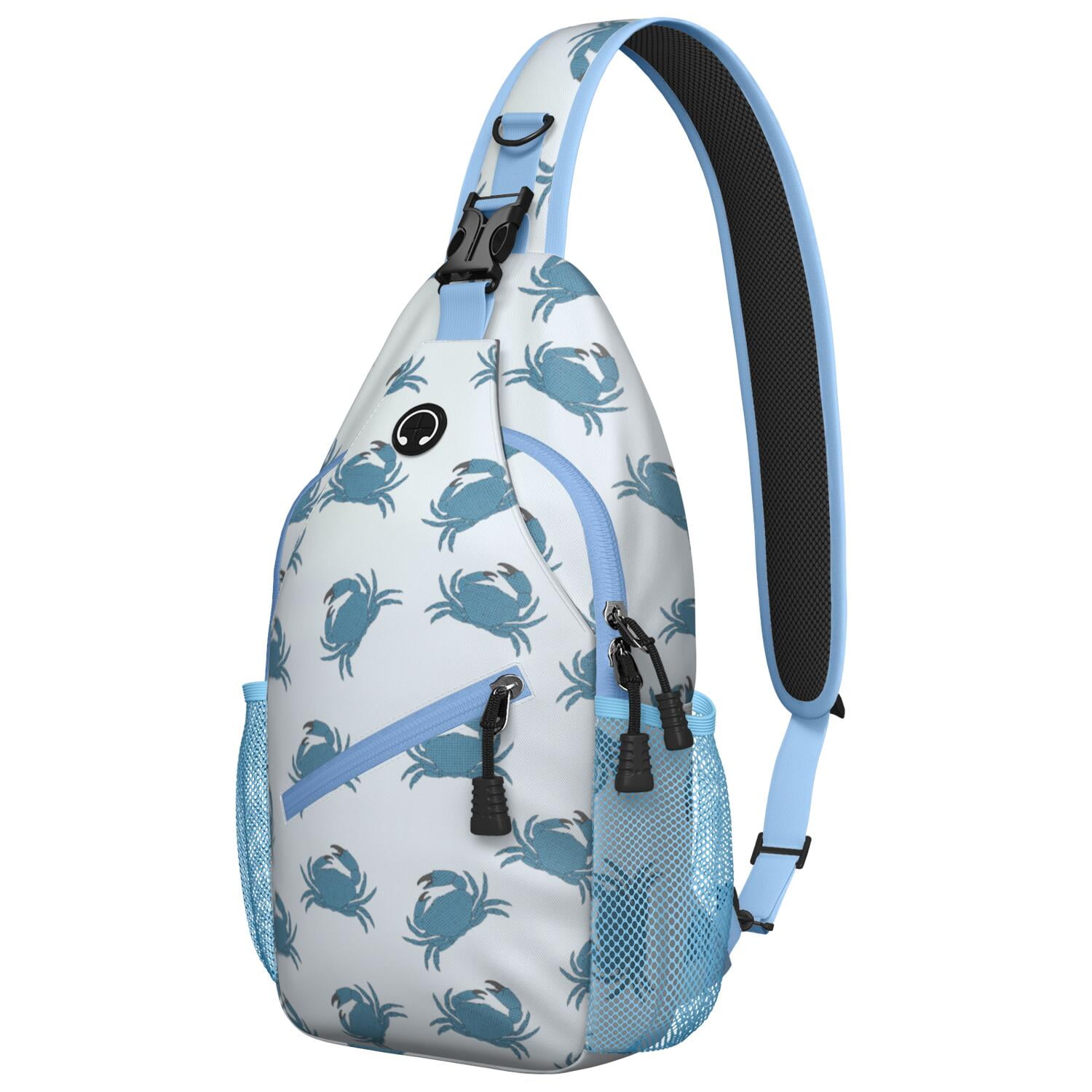 Marine Explorer Crossbody Bag - Starfish & Coral Print Sling Backpack ...