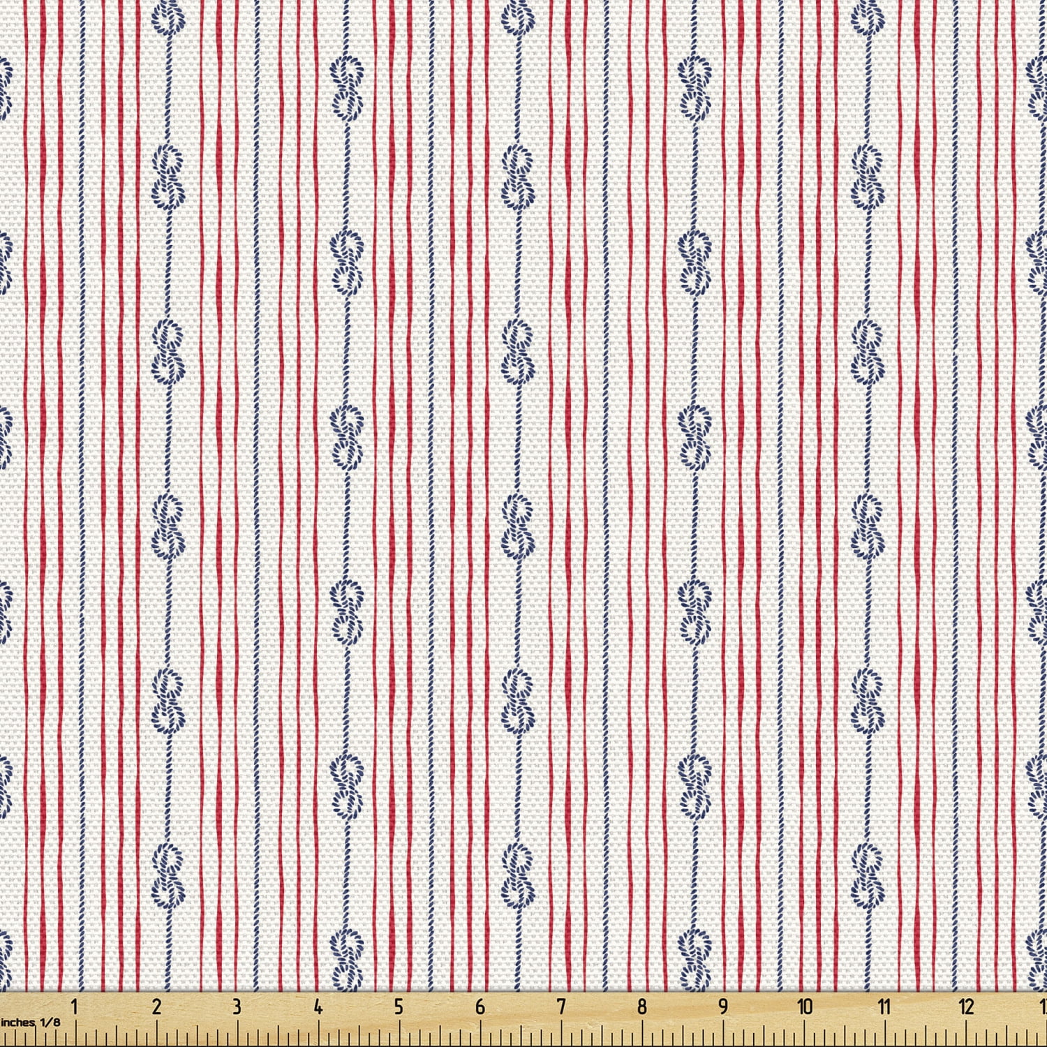Ambesonne Marine Fabric by the Yard Upholstery, Zeppelin Bend Knots and ...