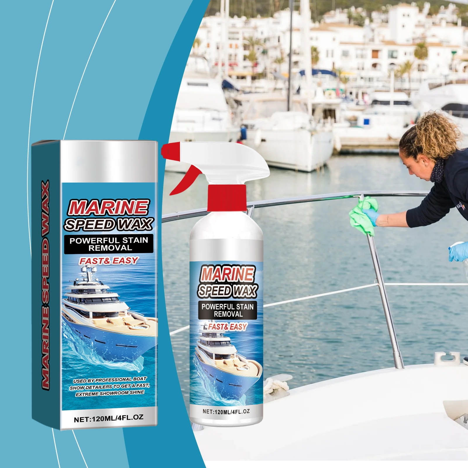 Marine Foam Cleaner Spray & Marine Hull Speed Wax - 120ml | For Gel ...