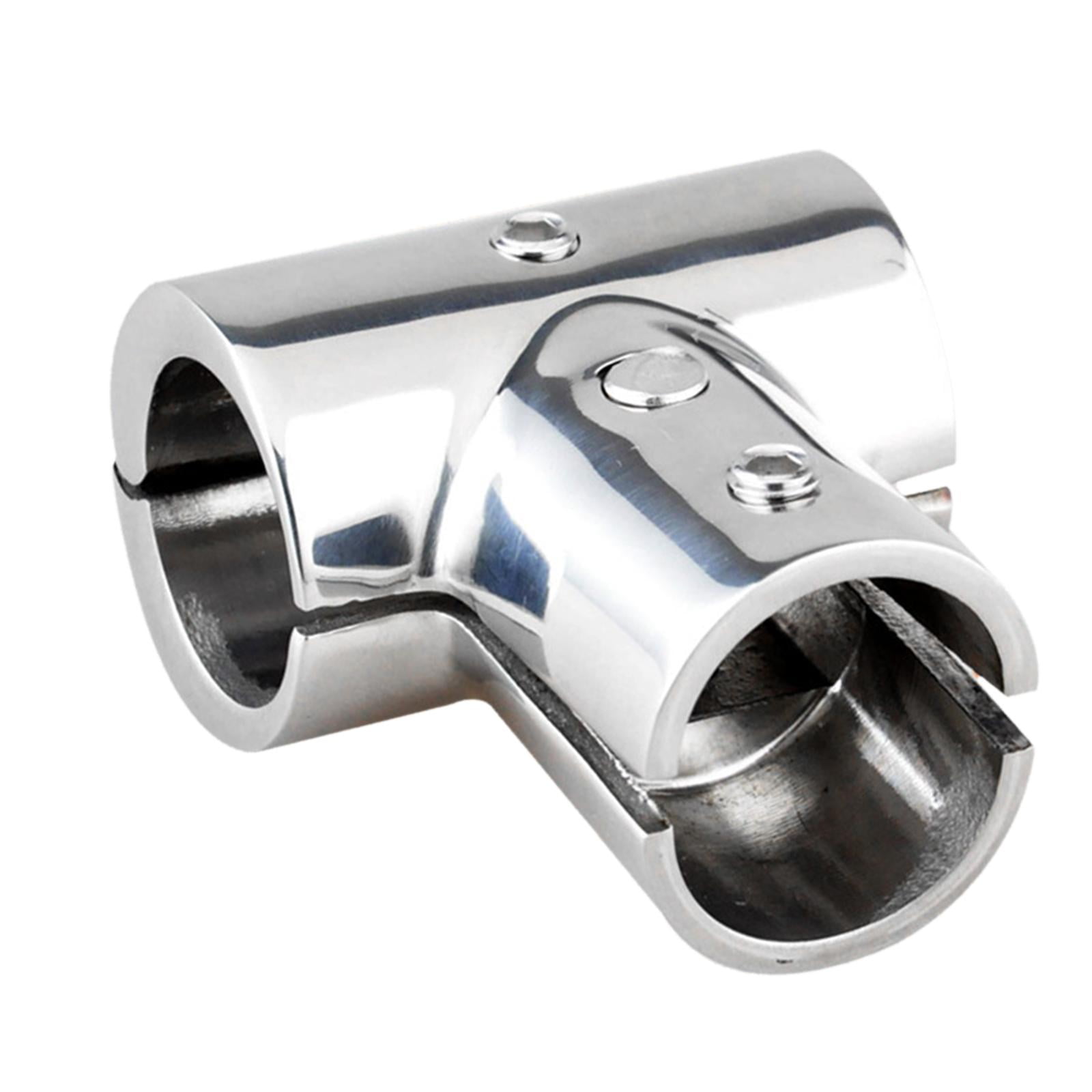 Marine Grade Stainless Steel Boat Hand Rail Fitting 7/8" 90 degree T ...