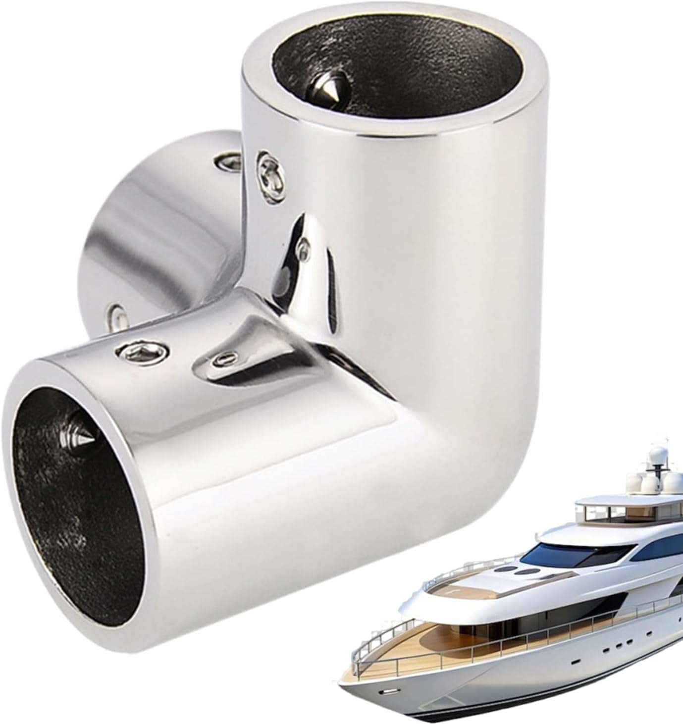 Marine Handrail 3-Way Connector, 3-Way Stainless Steel Marine Supplies ...