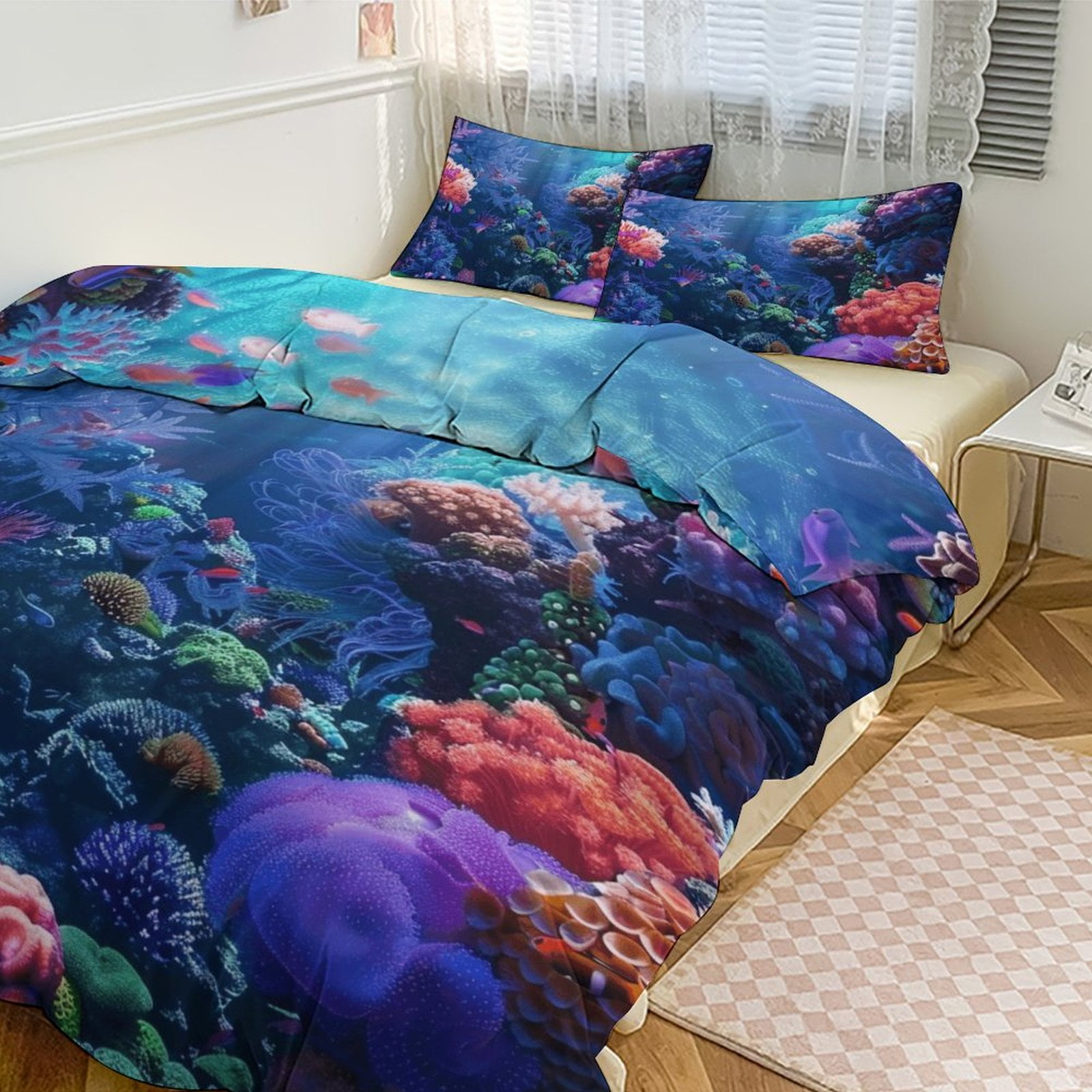 Marine Jellyfish Bedding Set with Zipper Closure for Girls & Boys ...