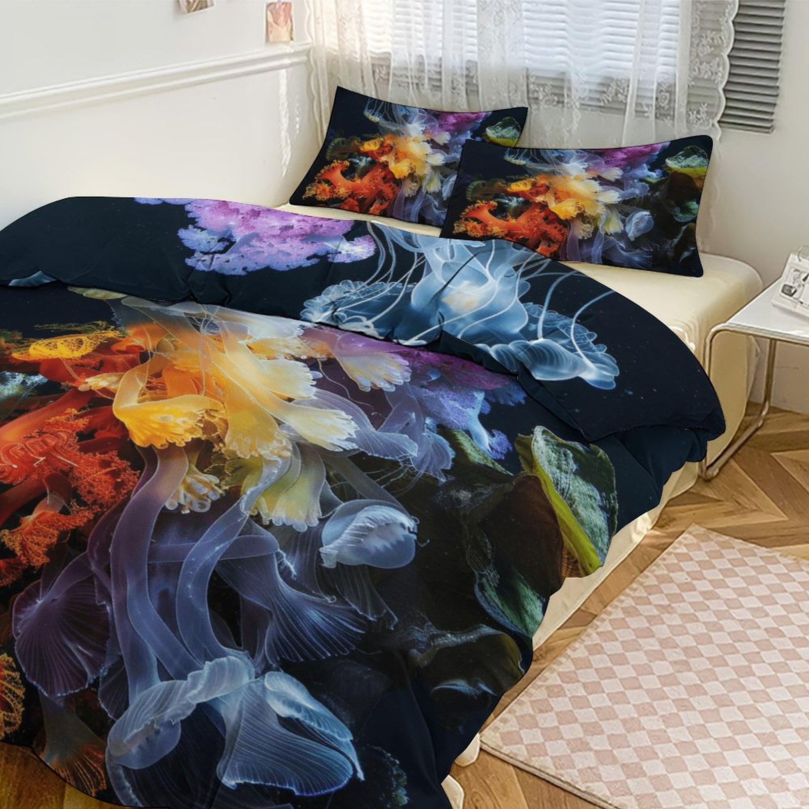 Marine Jellyfish Bedding Set with Zipper Closure for Girls & Boys ...