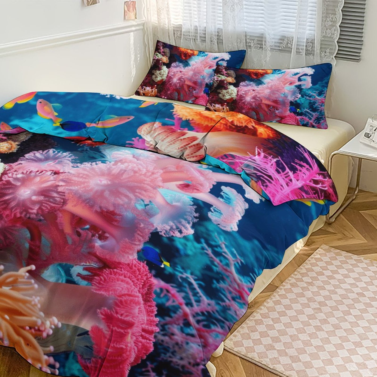 Marine Jellyfish Bedding Set with Zipper Closure for Girls & Boys - Walmart.com