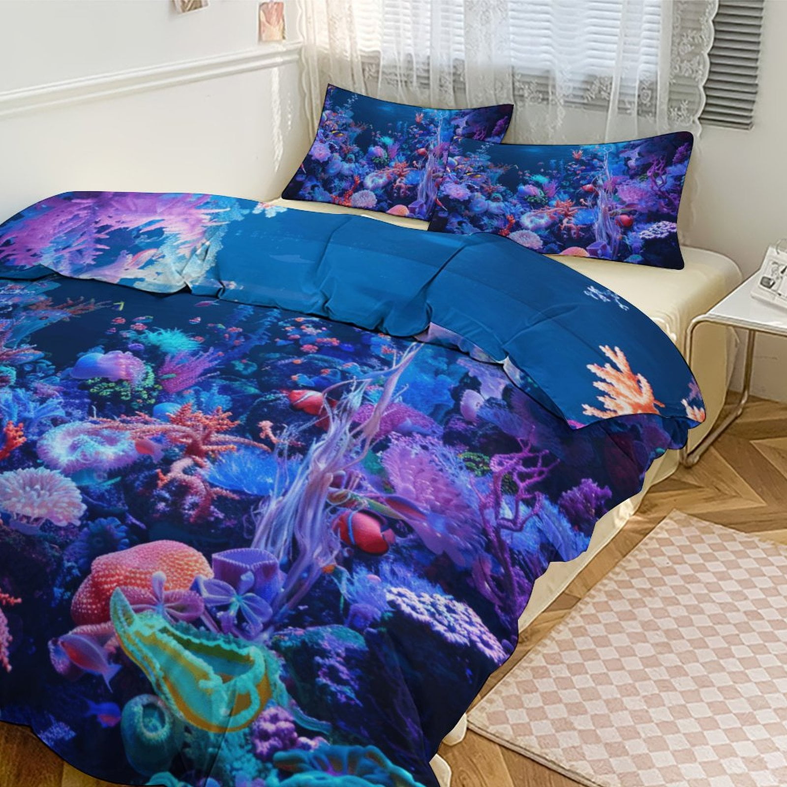 Marine Jellyfish Bedding Set with Zipper Closure for Girls & Boys ...