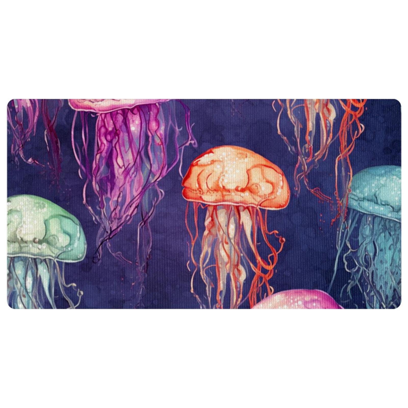 Marine Jellyfish Deluxe Kitchen Mats for Floor - Anti Fatigue, Large ...
