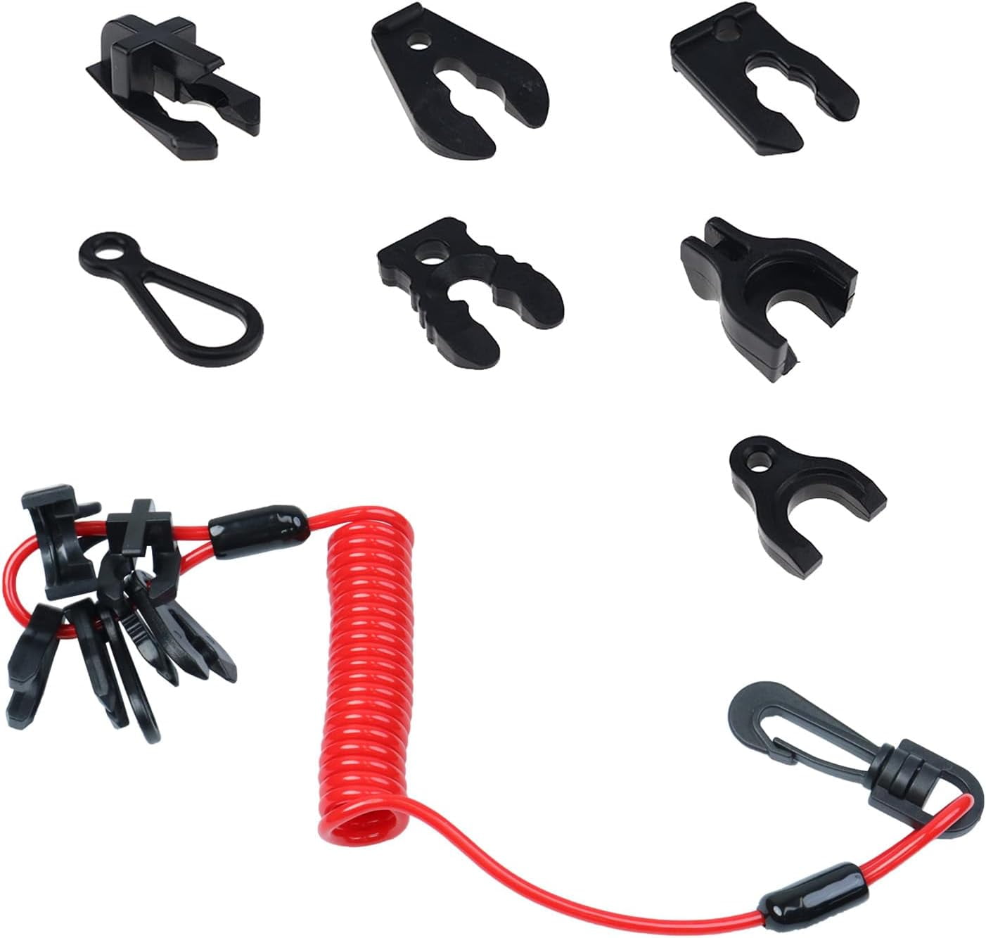 Marine Jet Ski Kill Switch Keys Lanyard, Universal Outboard Boat Engine ...
