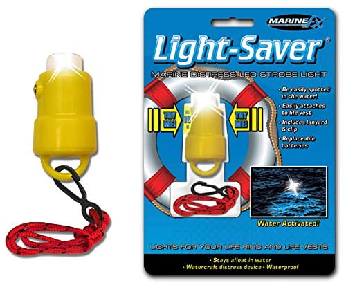 Marine LED Light Saver - Water Activated Ultra Bright Safety Strobe ...