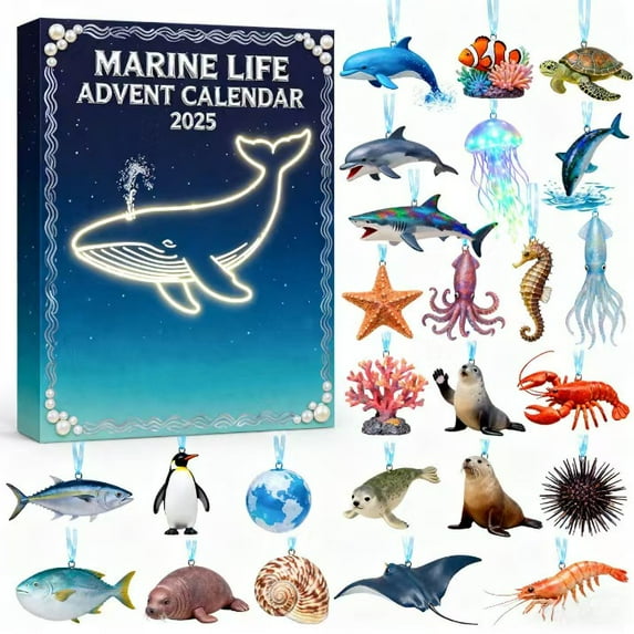 Marine Life Animal Blind Box Advent Calendar Figures Party Favors 2025 ...