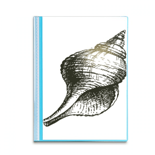 Marine Life Black Snail Illustration Book Sheet Protectors Portfolio ...