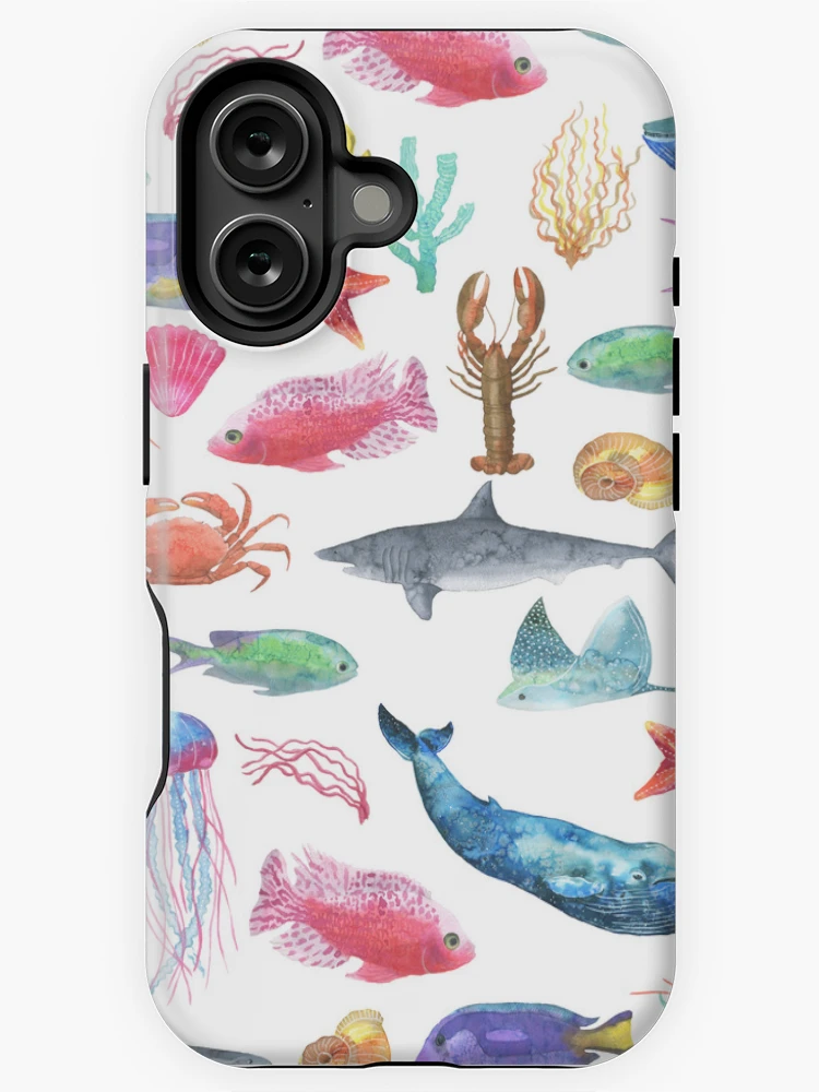 Marine Life Case iPhone 11 12 13 14 15 16 Pro Max Ocean Wildlife Style ...