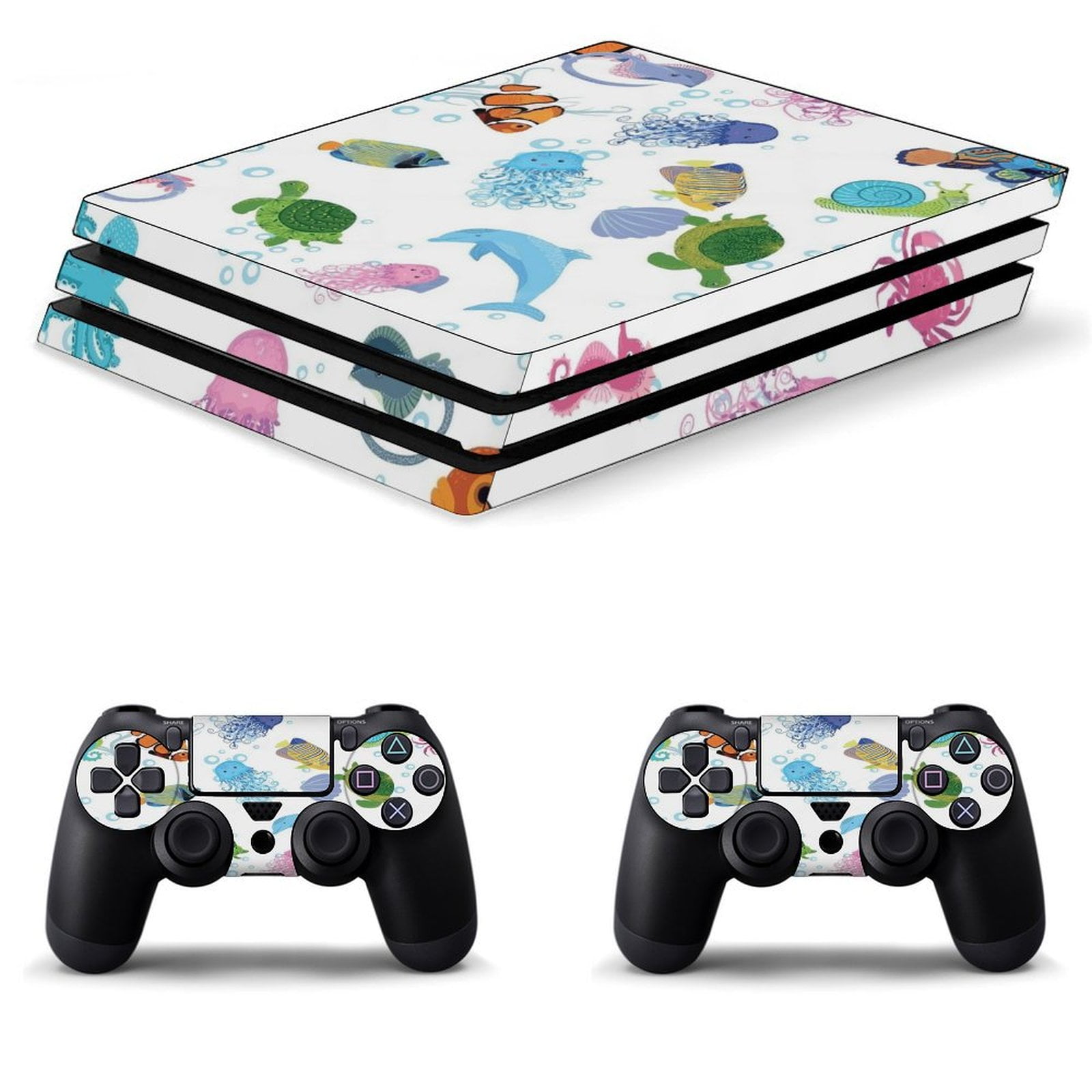 Marine Life, Fish, Animals Bright PS4/PS4 Pro/PS4 Slim Skin Sticker For ...