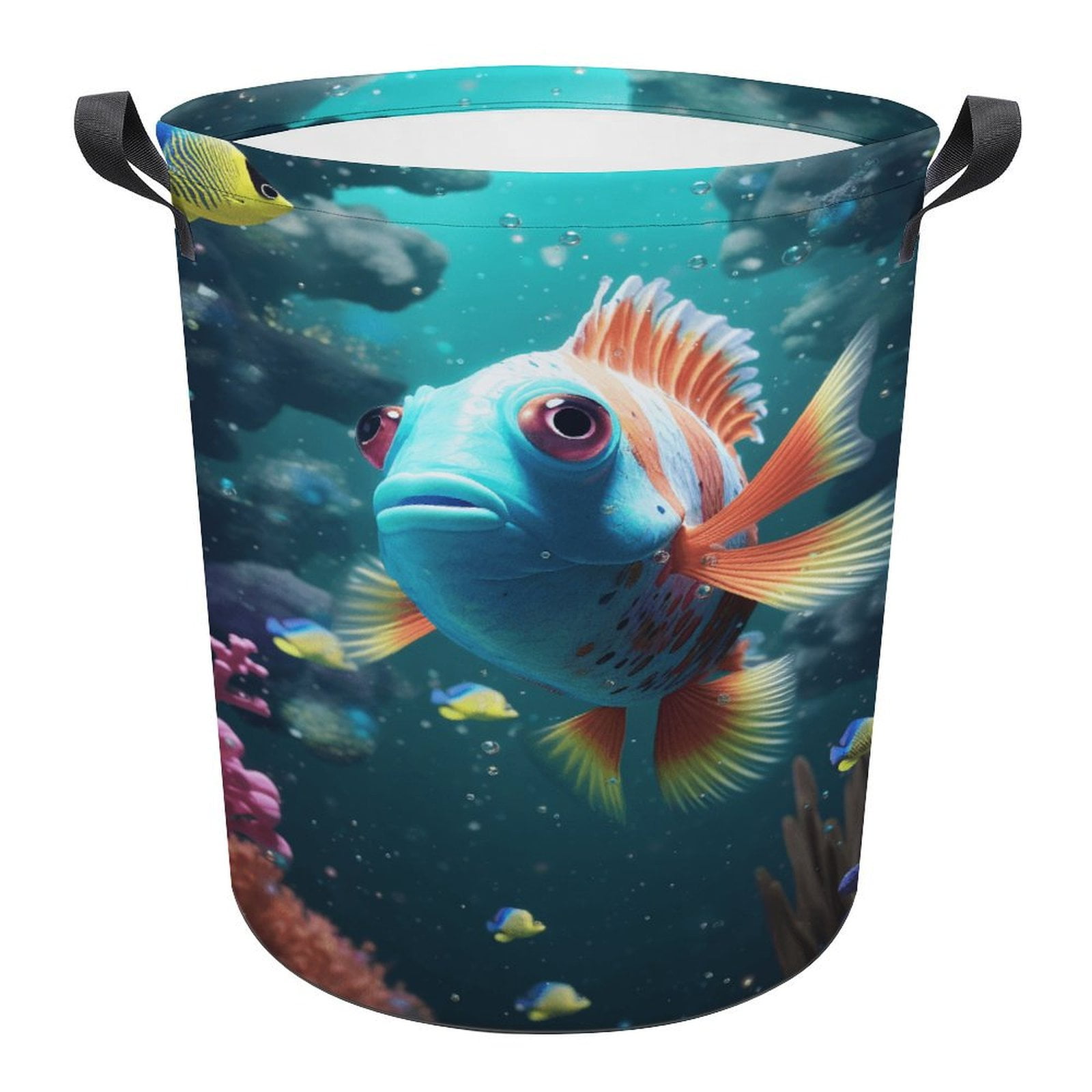 Marine Life Fish Laundry Basket Storage Basket Controller Clothes ...