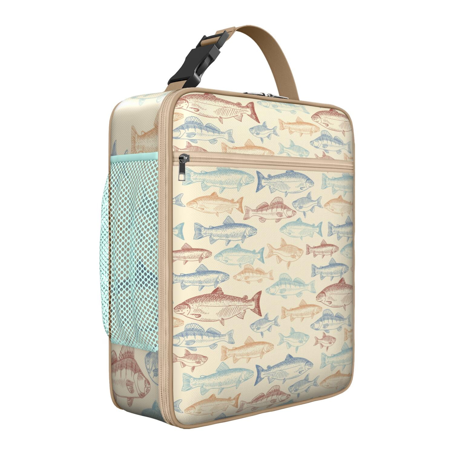 Marine Life Fish Lunch Box Gift Set, Insulated Reusable Cooler Bag for ...