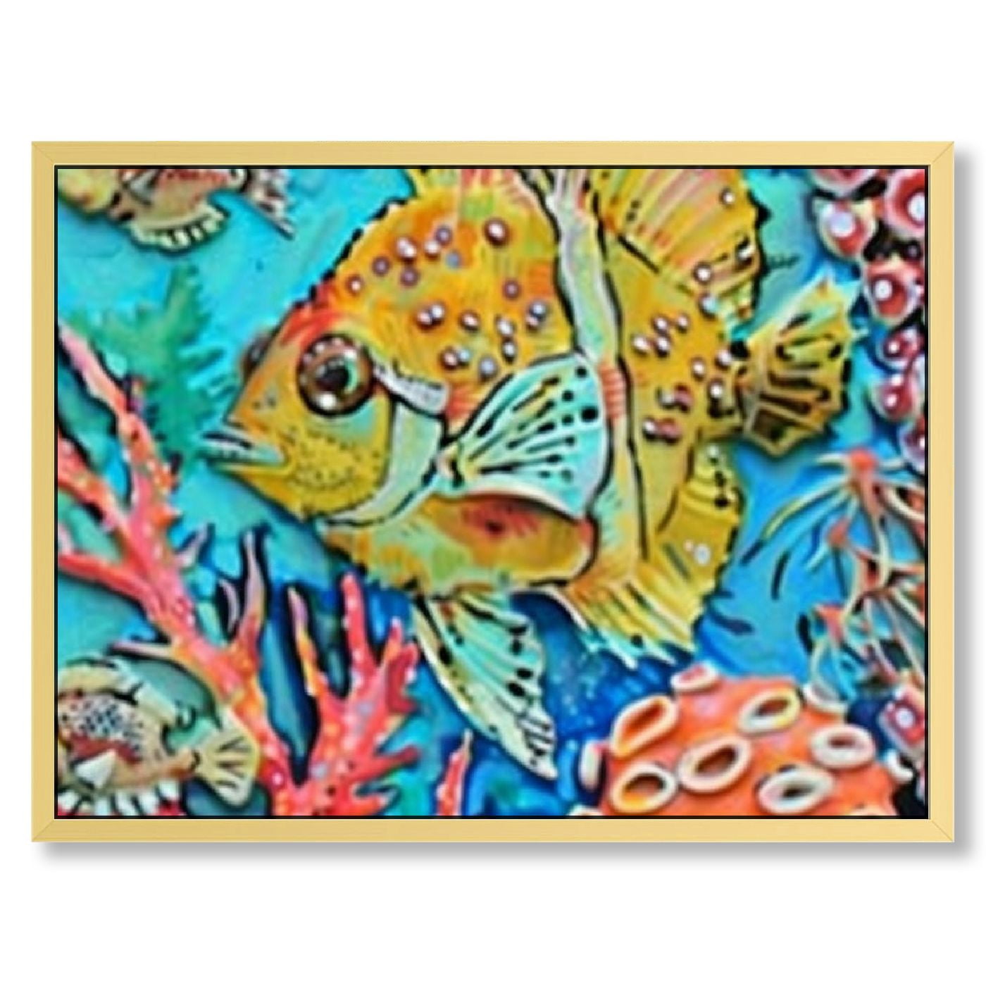 Marine Life Fish Wall Art Colorful Wall Art Aquarium Fish Wall Art ...