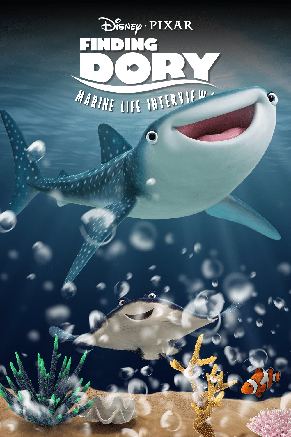Marine Life Interviews (2016) Poster 24x36 - Pixar Short Finding Dory ...