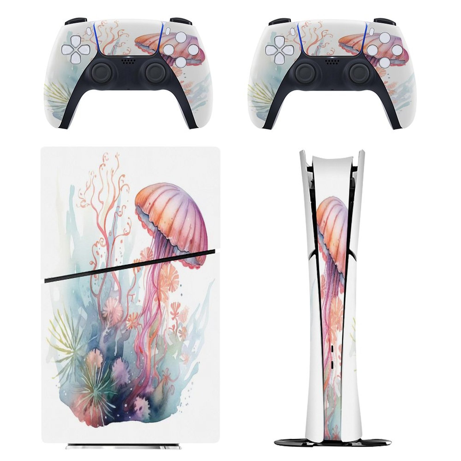 Marine Life Jellyfish PS5/PS5 Slim Digital Disc Skin Sticker For ...