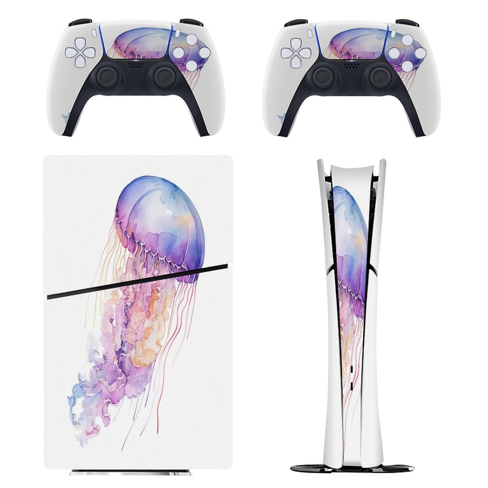 Marine Life Jellyfish Purple PS5/PS5 Slim Digital Disc Skin Sticker For ...