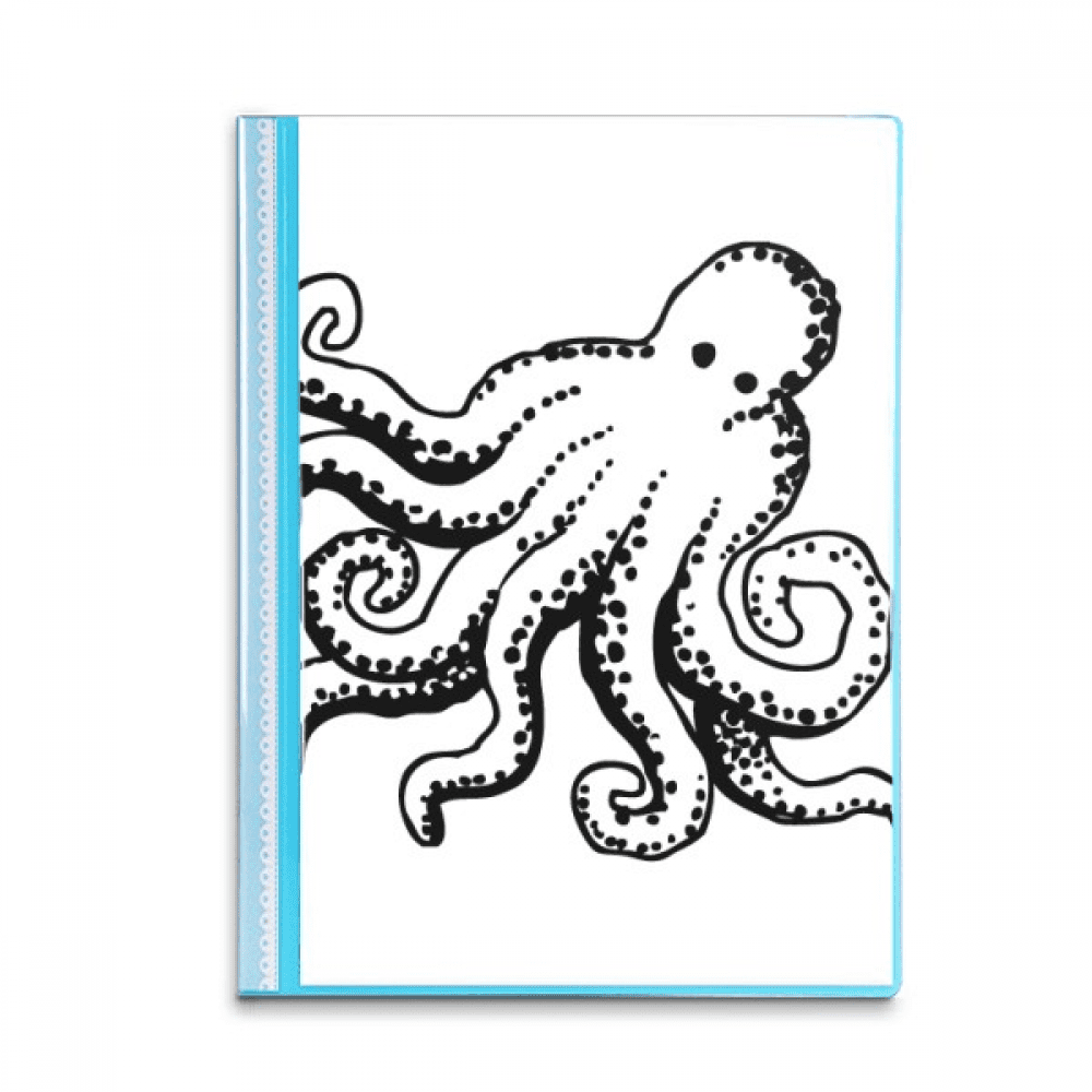 Marine Life Octopus Cartoon Illustration Book Sheet Protectors ...