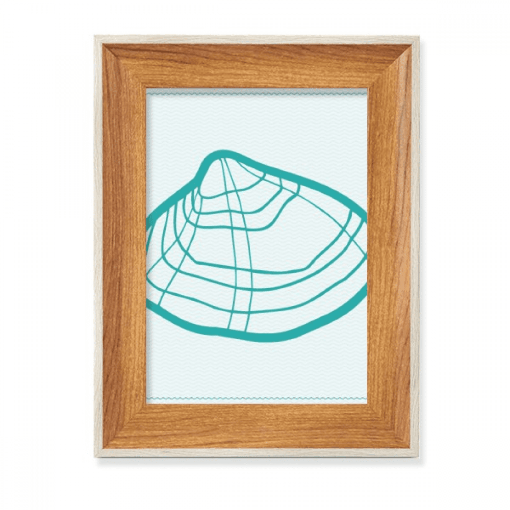 Marine Life Scallop Green Illustration Desktop Wooden Photo Frame ...