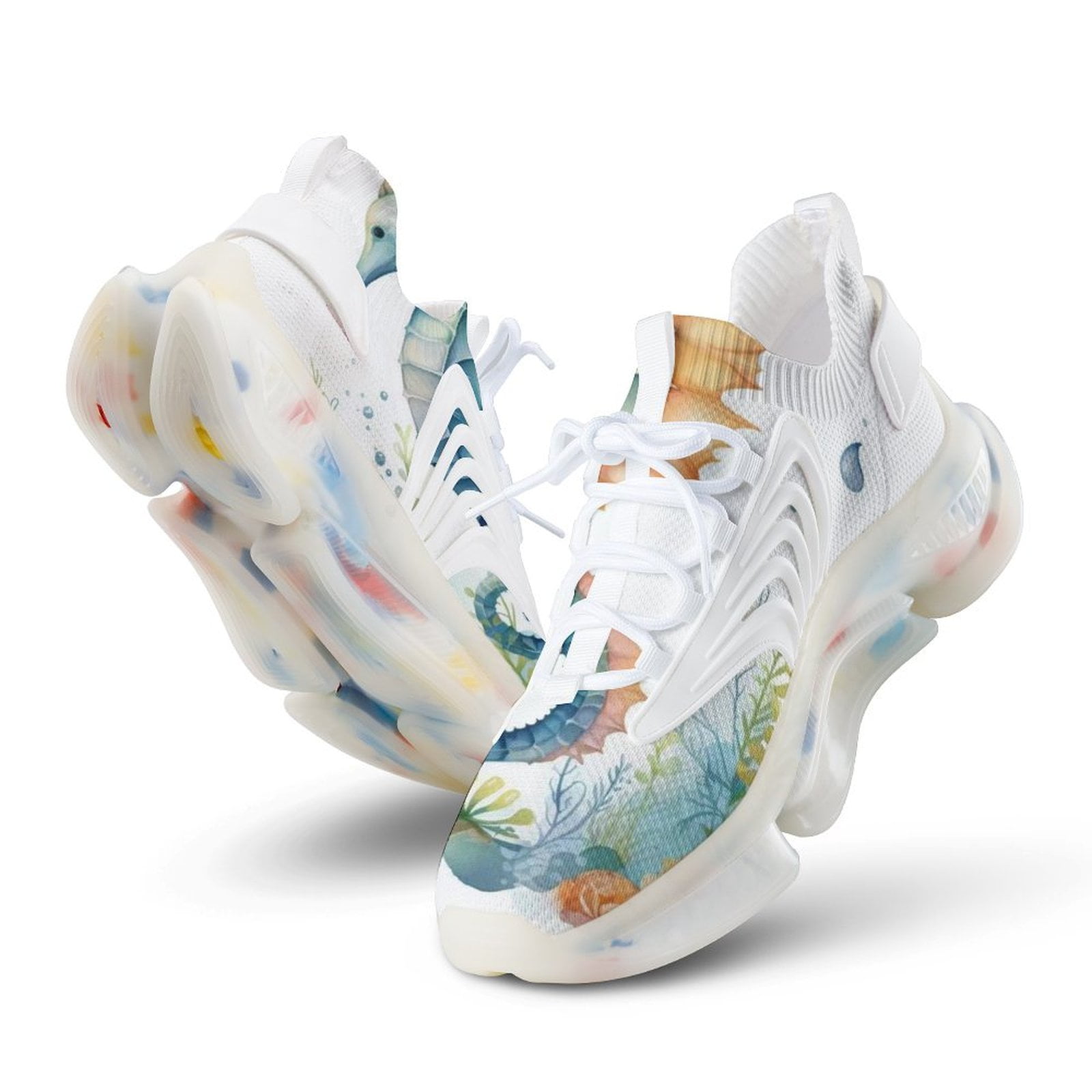 Marine Life Seahorse Walking Shoes for Men Woman Lightweight Tennis ...