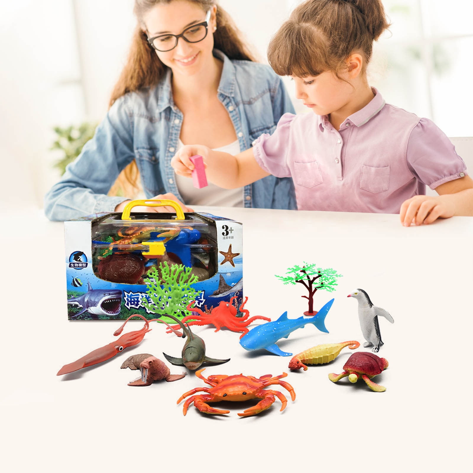Marine Life Simulation Toy Set Ocean Animal Models Educational Toy For ...