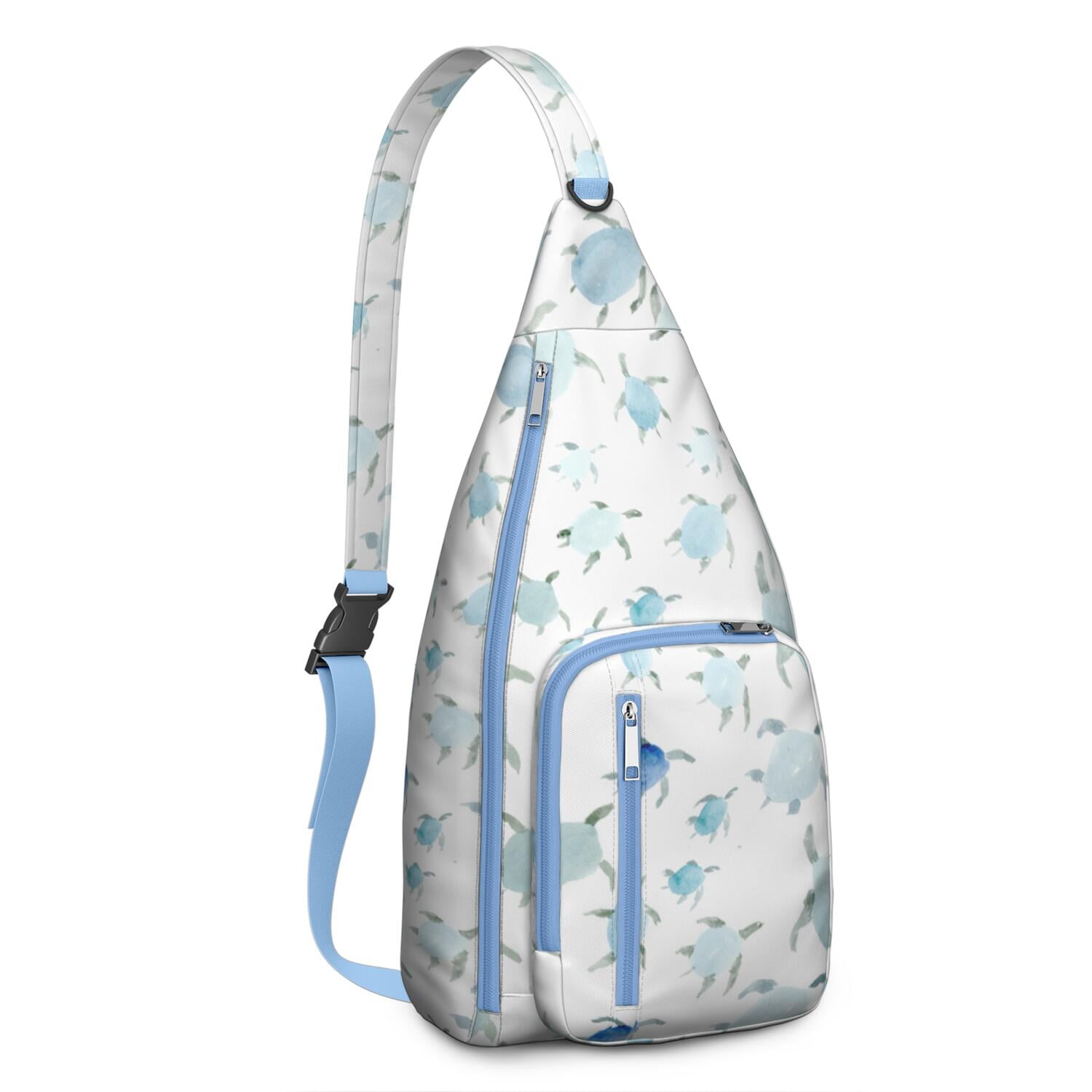 Marine Life Sling Backpack - Underwater Turtle & Coral Reef Print ...