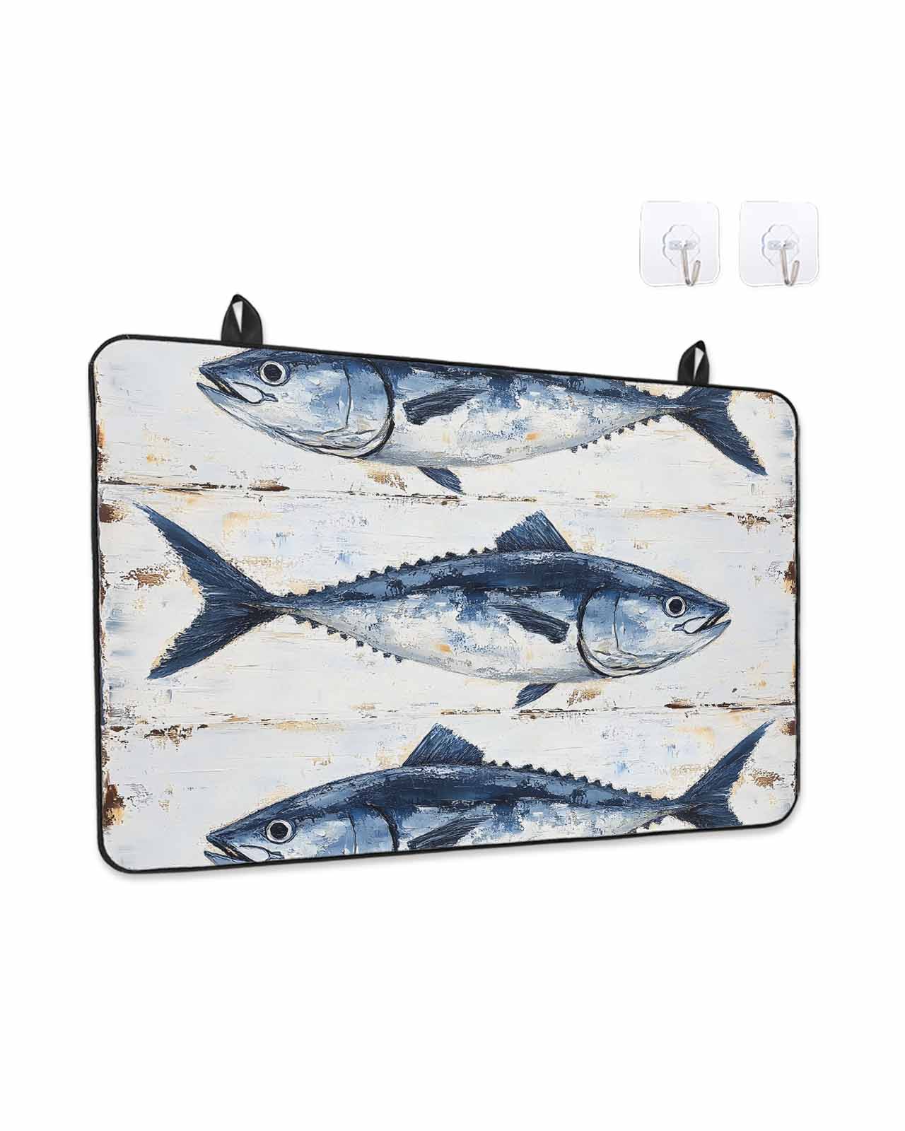 Marine Life Stove Top Covers for Electric Stove, 28'x20'' Vintage Blue ...