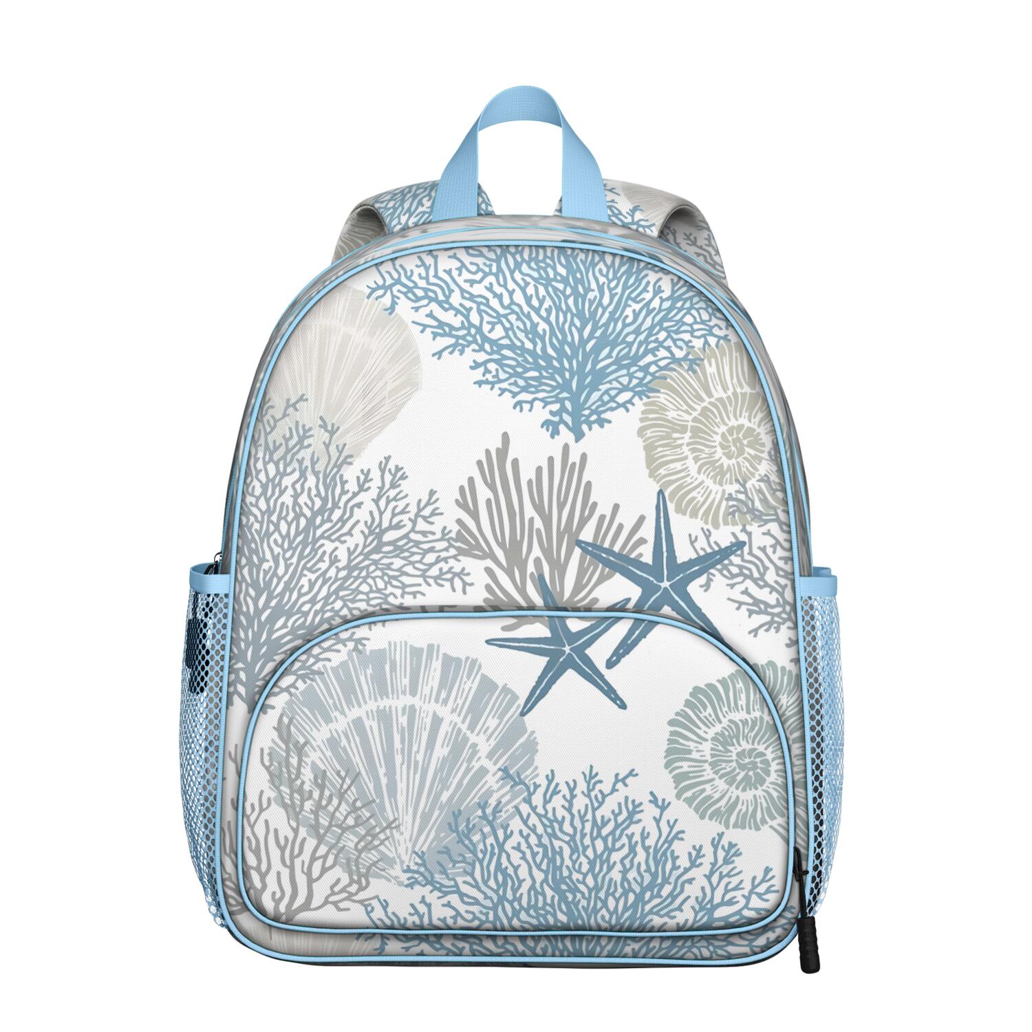 Marine Life Themed Ergonomic Student Backpack - Waterproof Fabric with ...