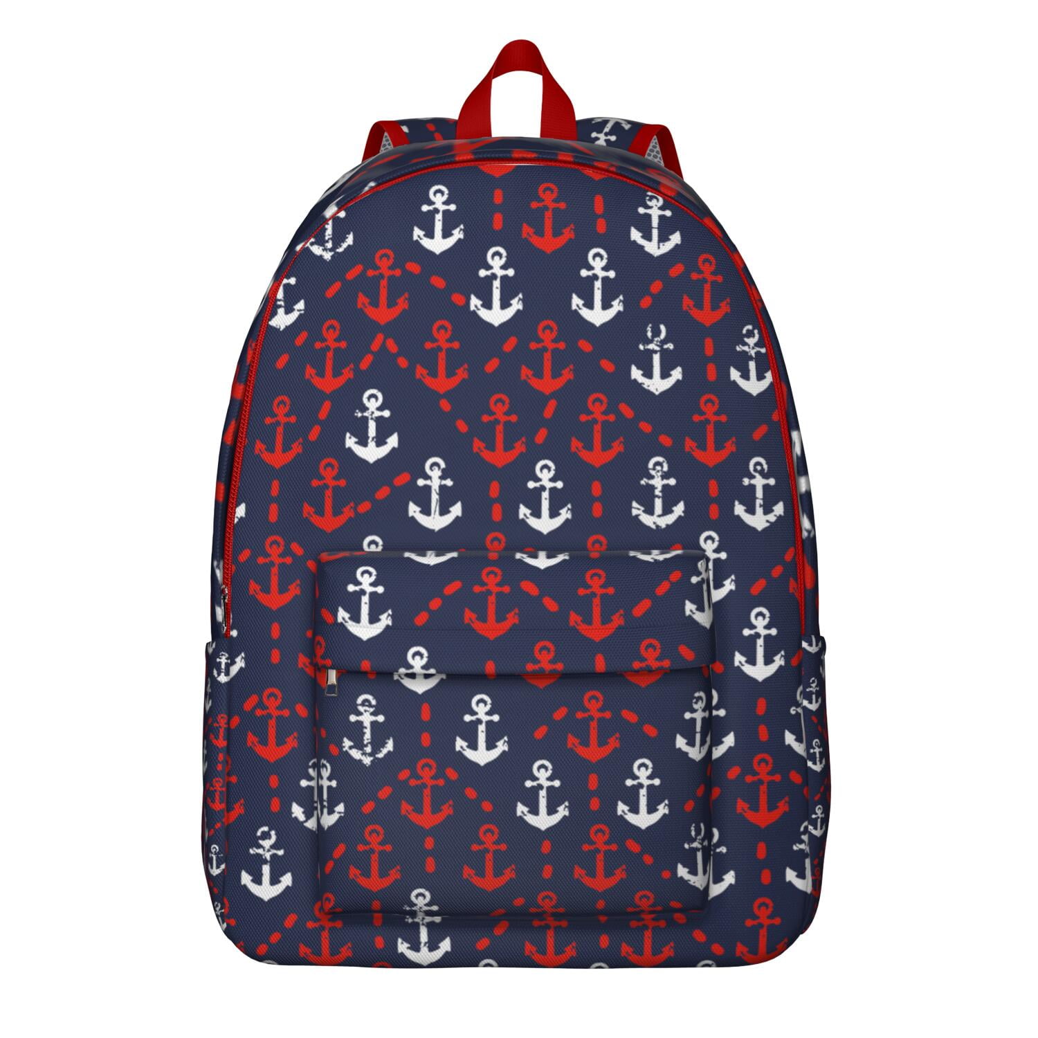 Marine Life Voyage Backpack with Anchor, Sail & Tide Elements ...