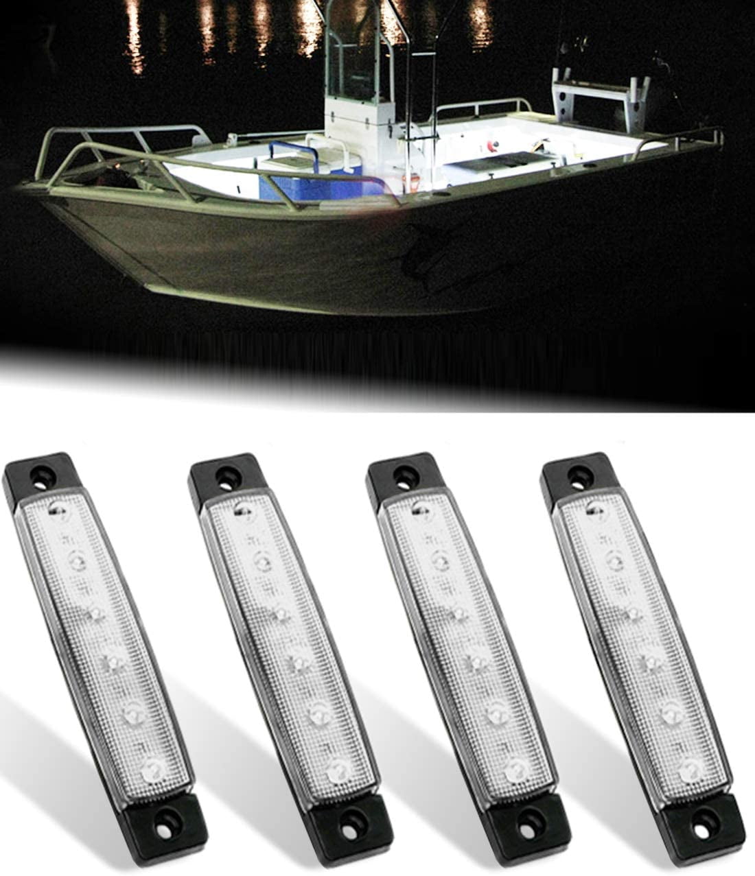 Marine Lights - 4pcs Waterproof LED Interior Lights for Boat Deck ...