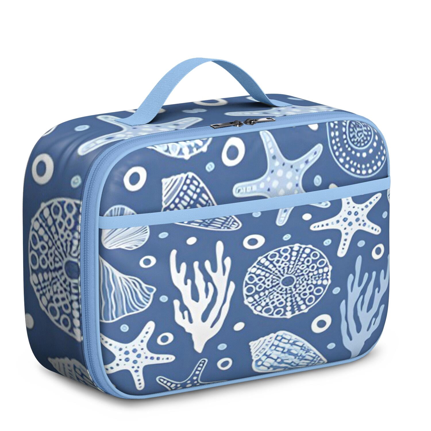 Marine Lunch Bag – Starfish Beach Seashells Seahorse Fish Creatures ...