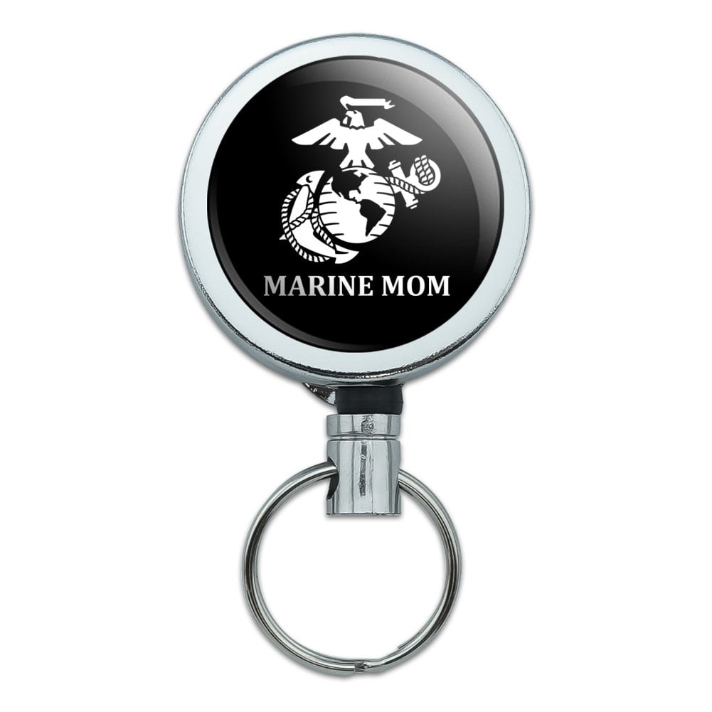 Marine Mom USMC White Logo on Black Officially Licensed Heavy Duty ...