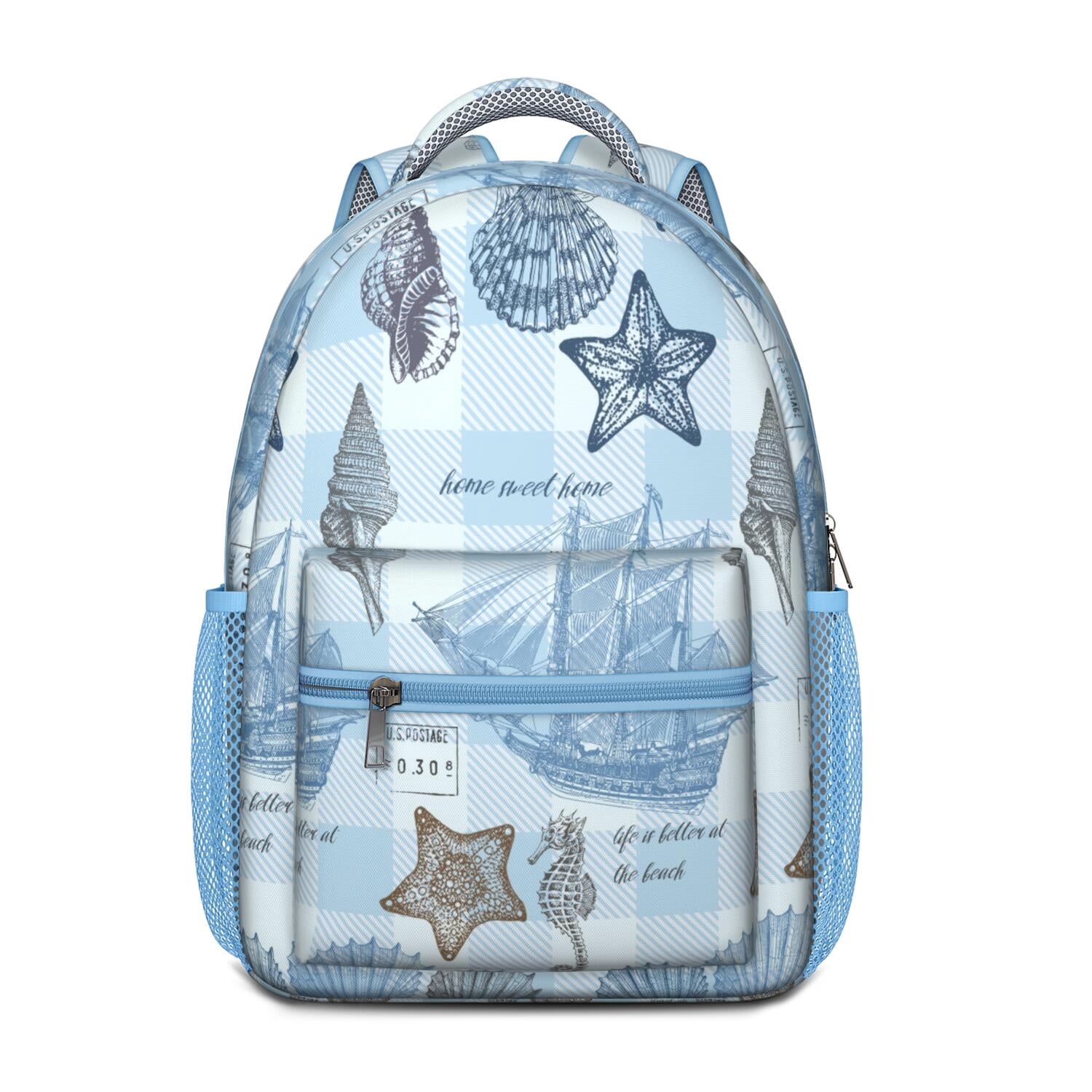 Marine Nautical Anchor Boat Lunch Bag with Sea Seaside Coastal Waves ...