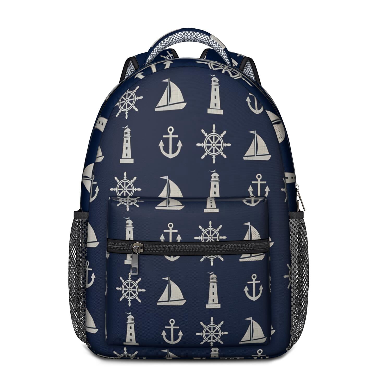 Marine Nautical Anchor Boat Lunch Bag with Sea Seaside Coastal Waves ...