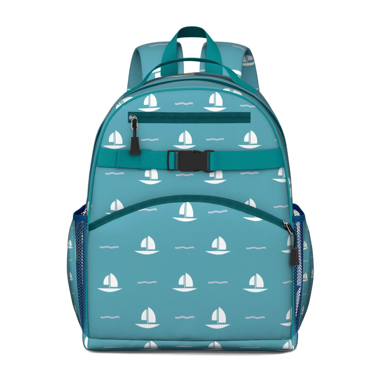Marine Nautical Students Backpack with Anchor, Boat, Coastal Sea, Ocean ...