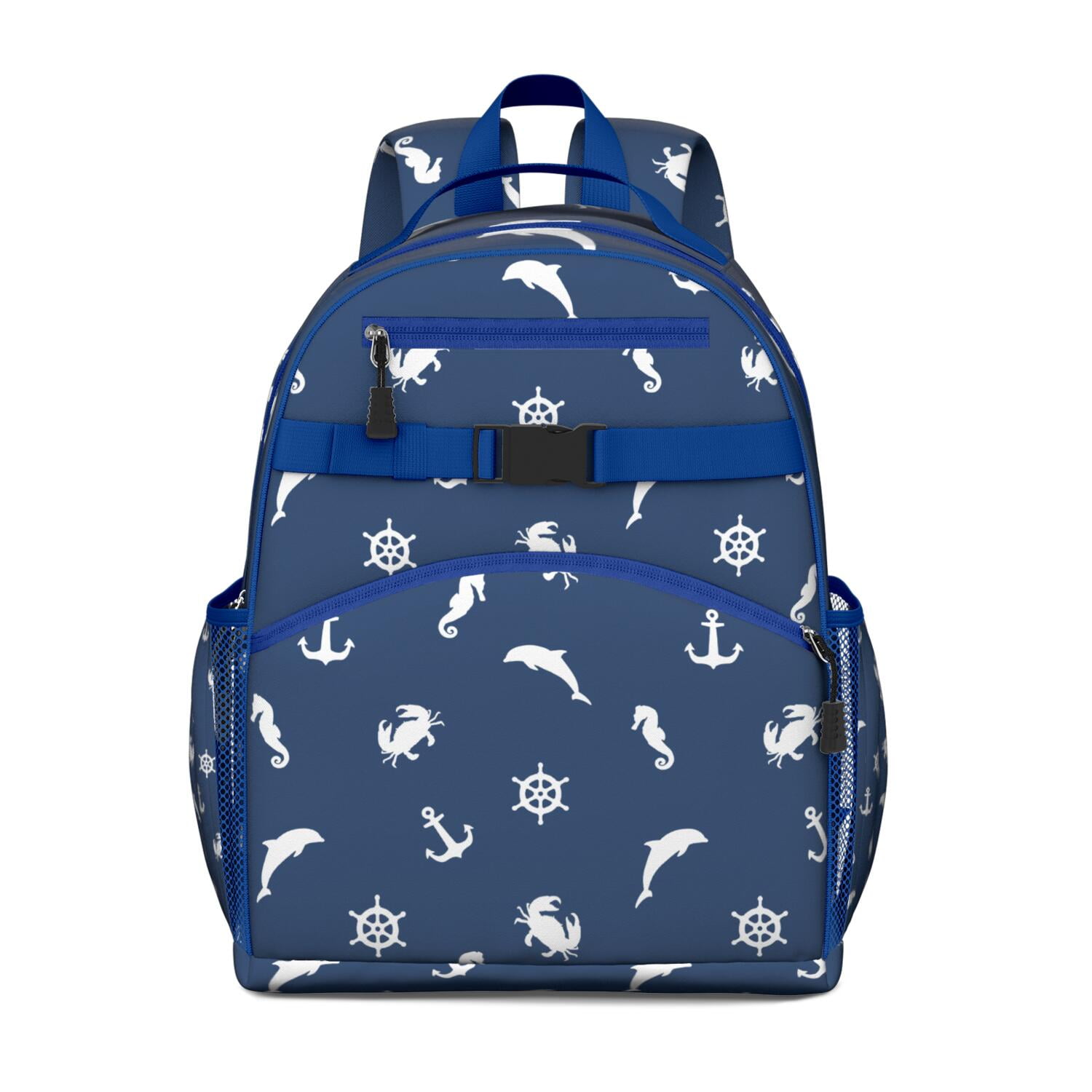 Marine Nautical Students Backpack with Anchor, Boat, Coastal Sea, Ocean ...