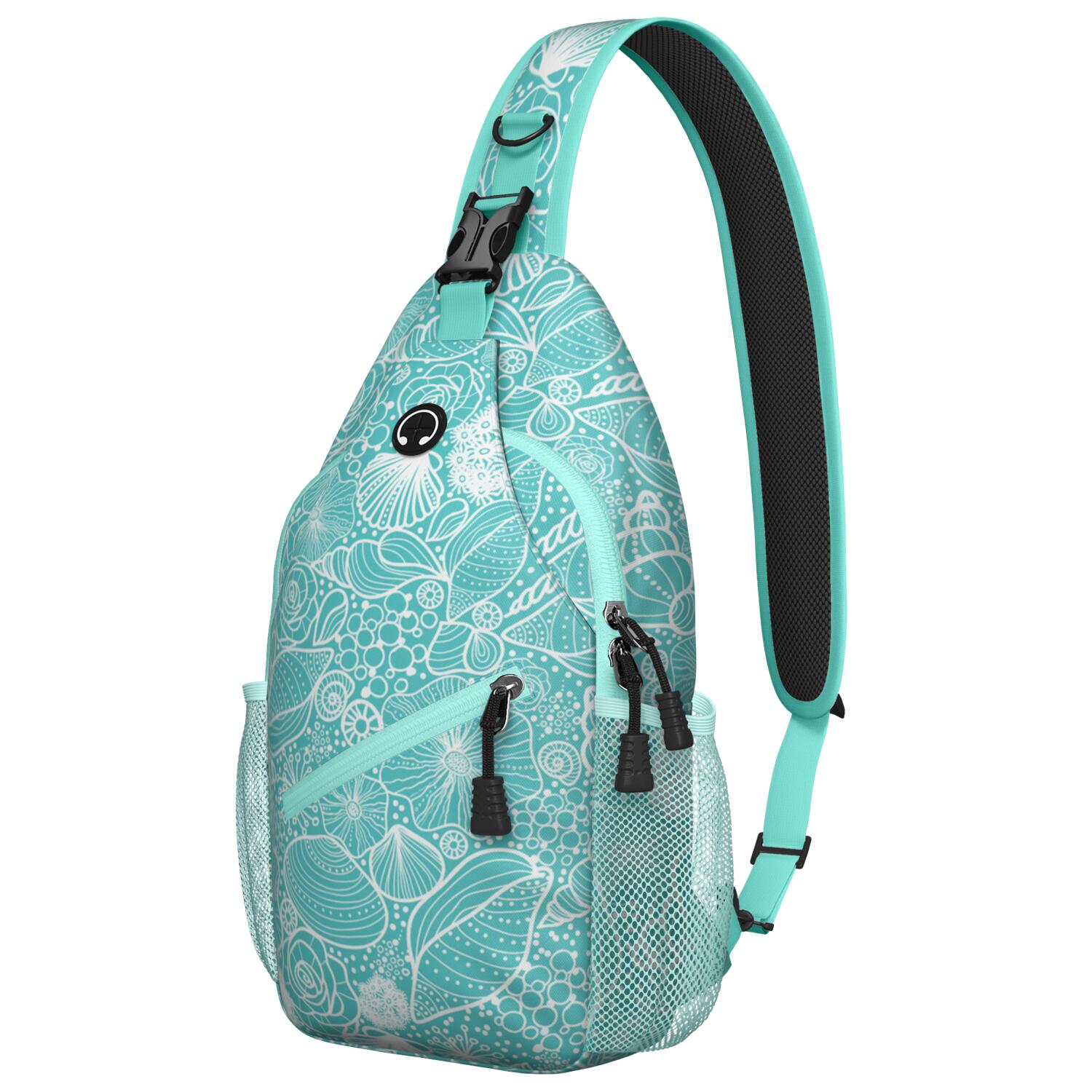 Marine Ocean Sling Backpack with Seashell Design – Unisex Crossbody ...