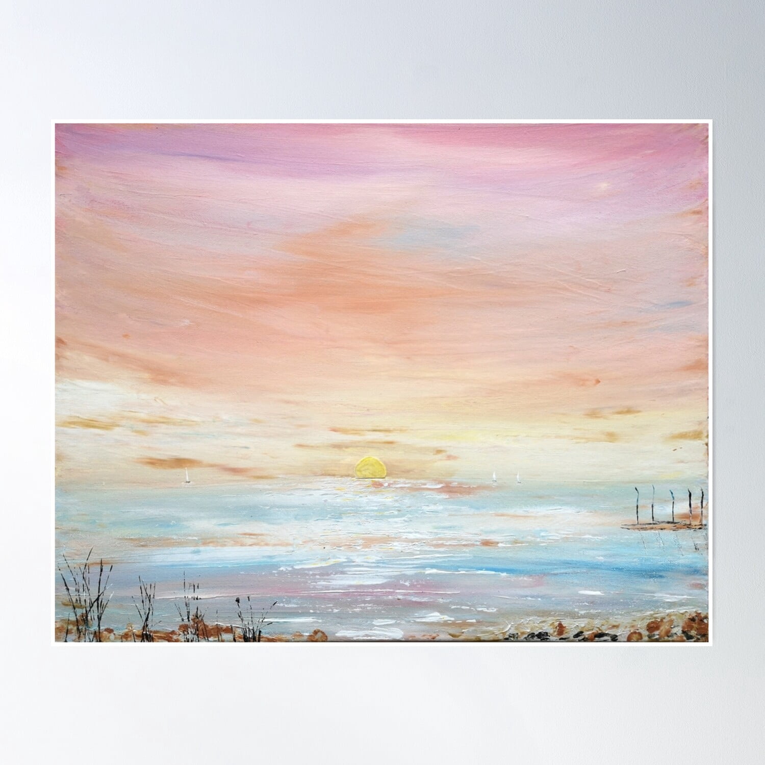 Marine Painting Poster Wall Art, Modern Wall Decor, 12x18 UNFRAMED ...