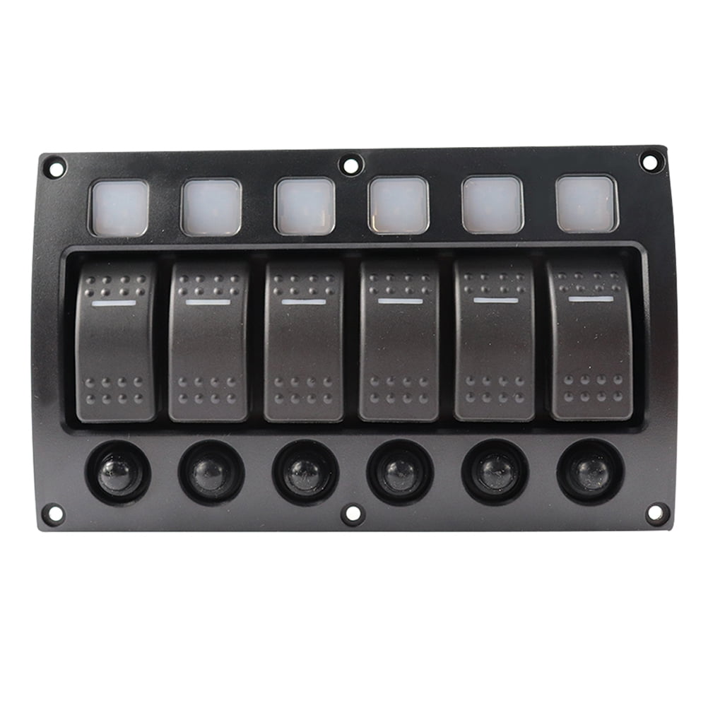 Marine Panel 6 Gang Switch Watertight Mini Diffuser Car ON/ Off Pre ...