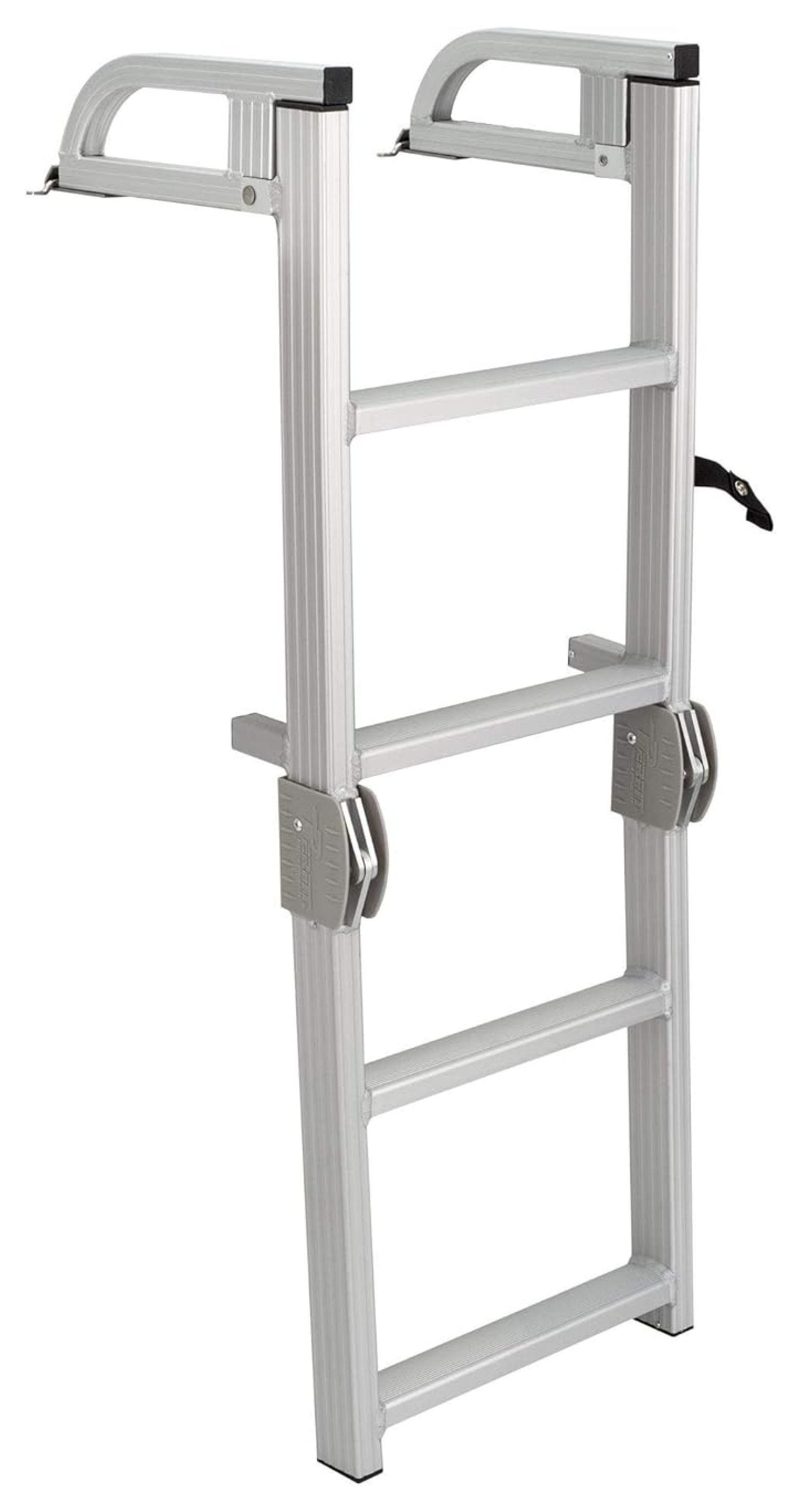 Marine Pontoon Boat 4 Step Folding Boarding Aluminum Ladder AL-C4 ...