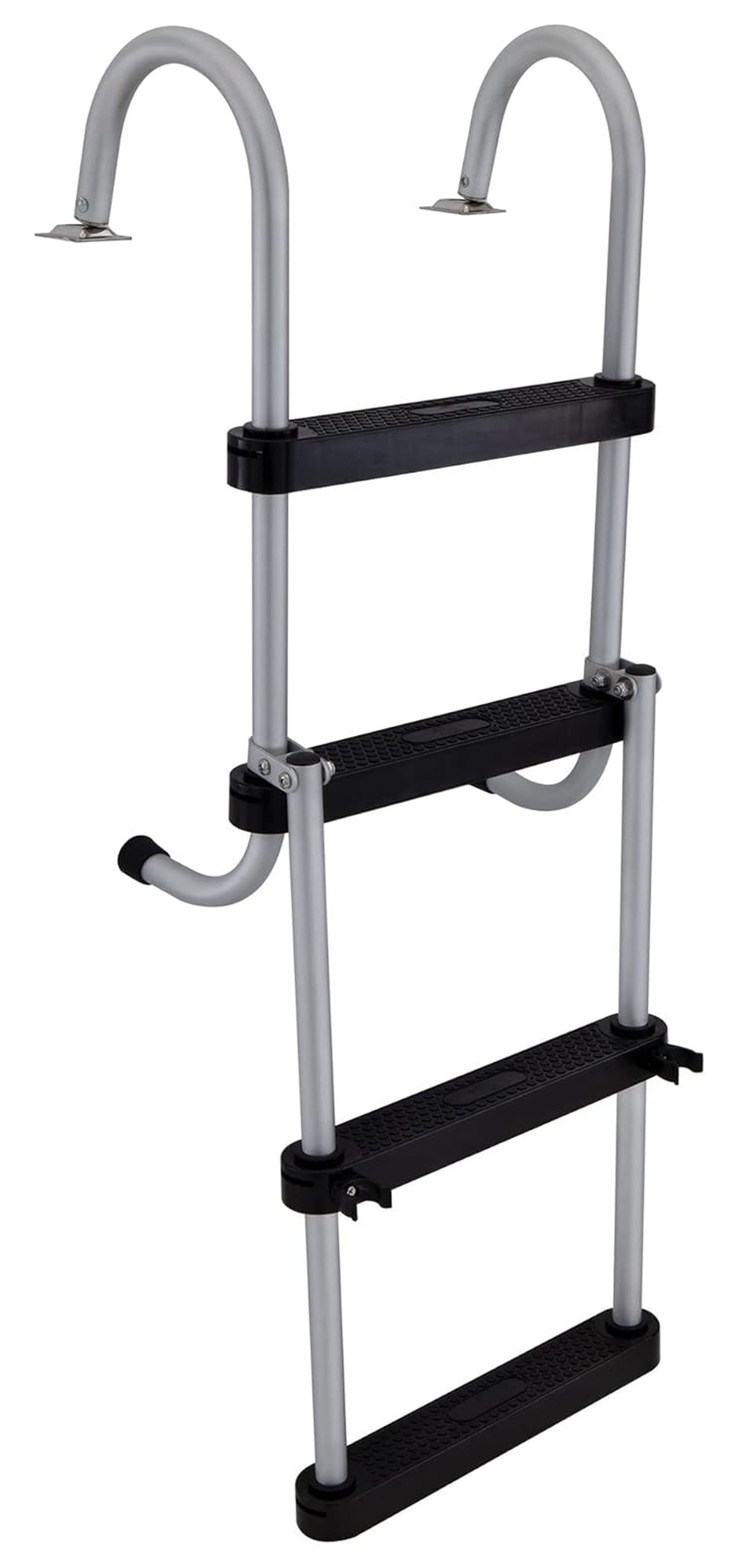 Marine Pontoon Boat 4 Step Folding Boarding Ladder AL-B4 Anodized ...