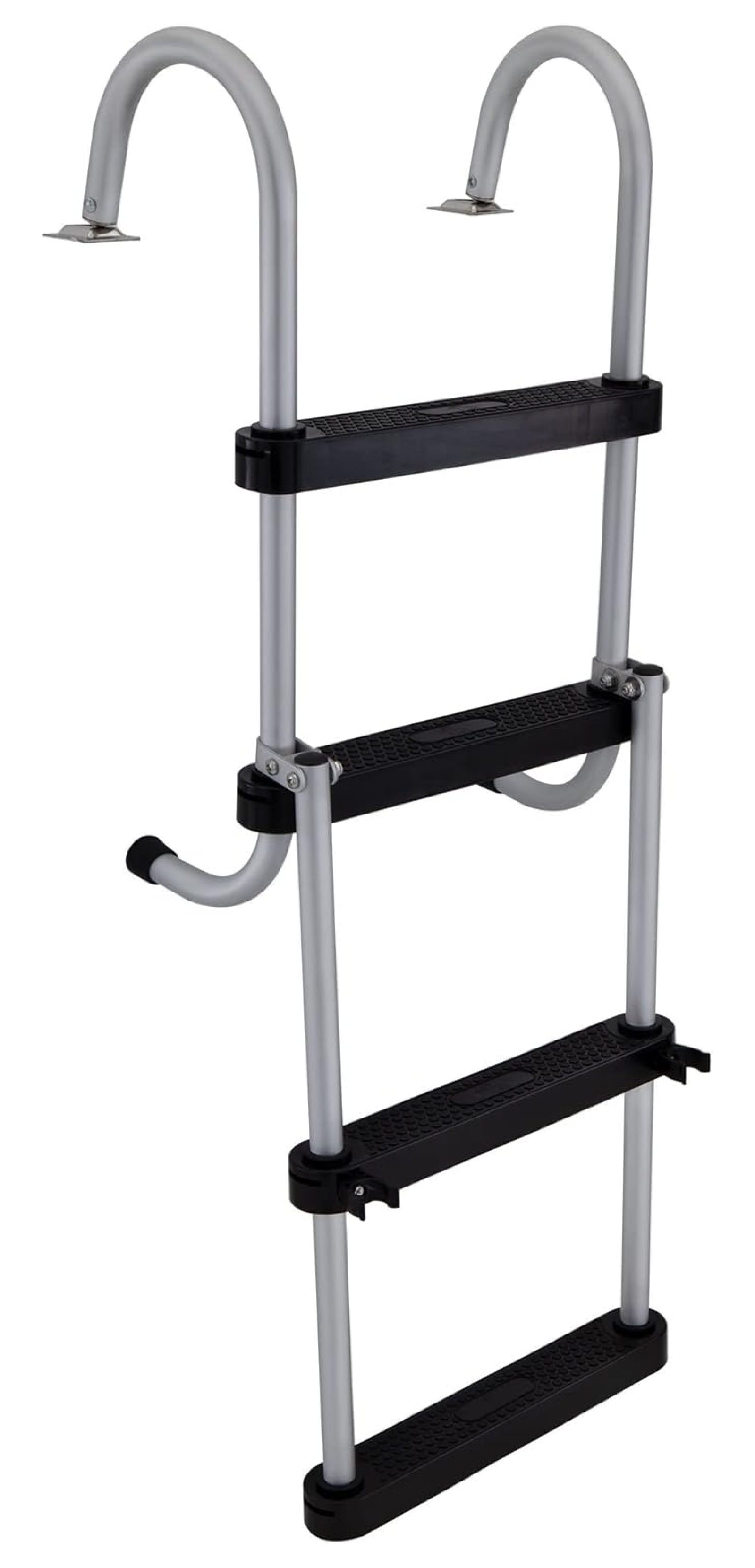 Marine Pontoon Boat 4 Step Folding Boarding Ladder AL-B4 Anodized ...