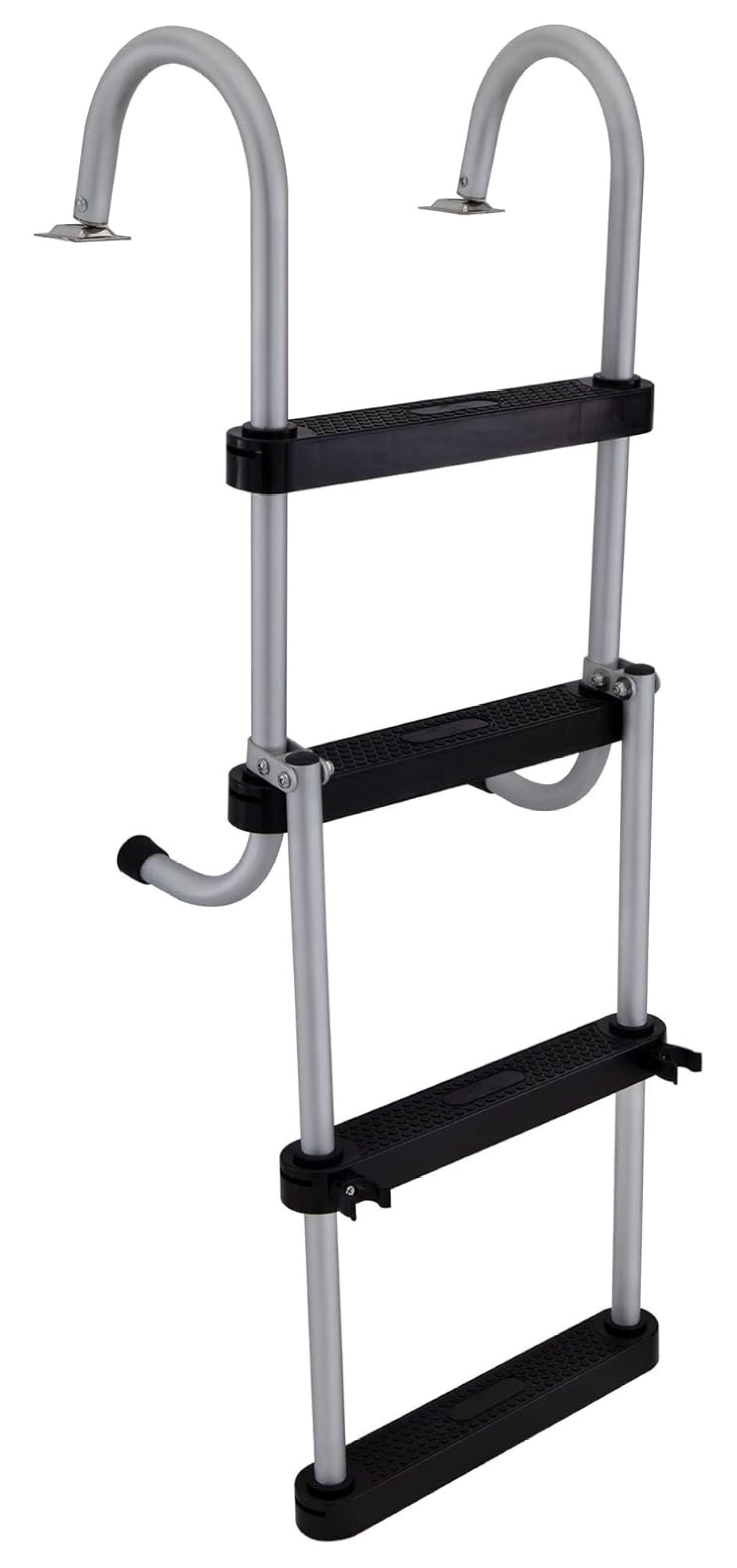 Marine Pontoon Boat 4 Step Folding Boarding Ladder AL-B4 Anodized ...