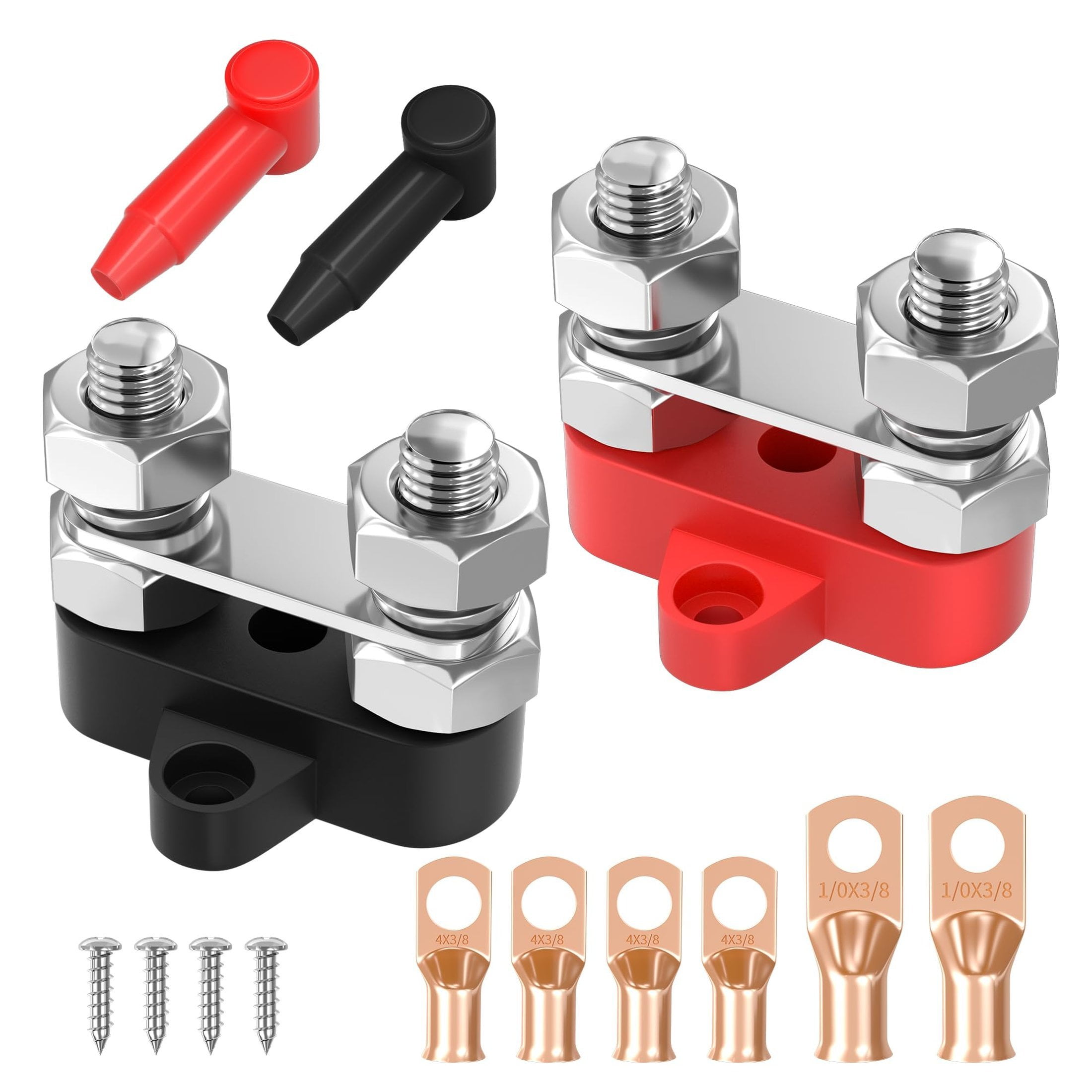 Marine Power Junction Block 12V 250A Dual Studs Battery Distribution ...