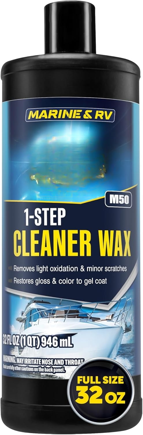 Marine/RV One Step Cleaner Wax, Easy-to-Use Marine Wax for Boats and ...