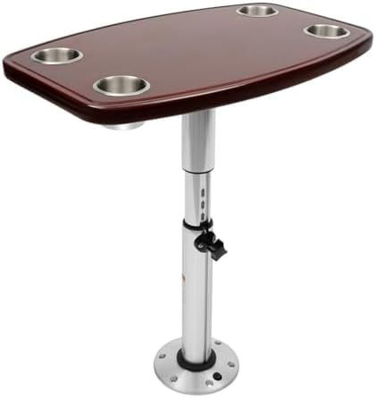 Marine/RV Table, Varnished Removable Boat Table, Marine Table with 4 ...