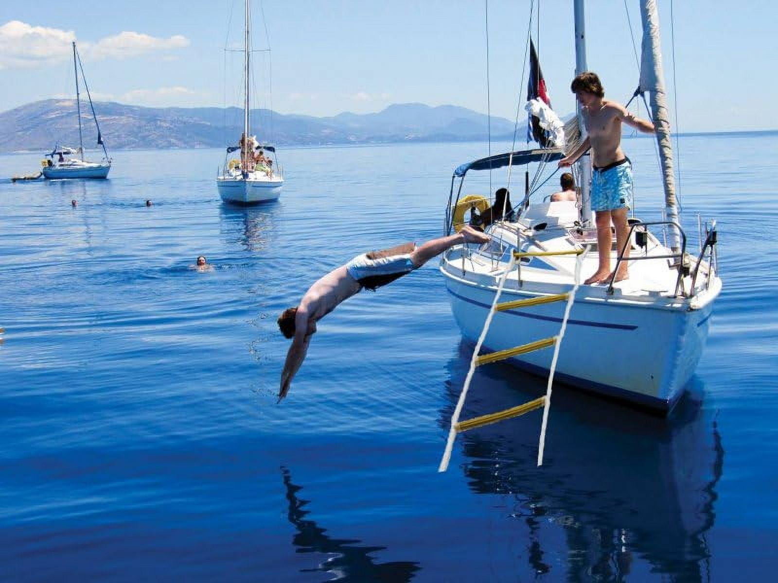 Marine Rope Ladder for Boat Motorboat Catamaran 4 Steps 7 Foot ...