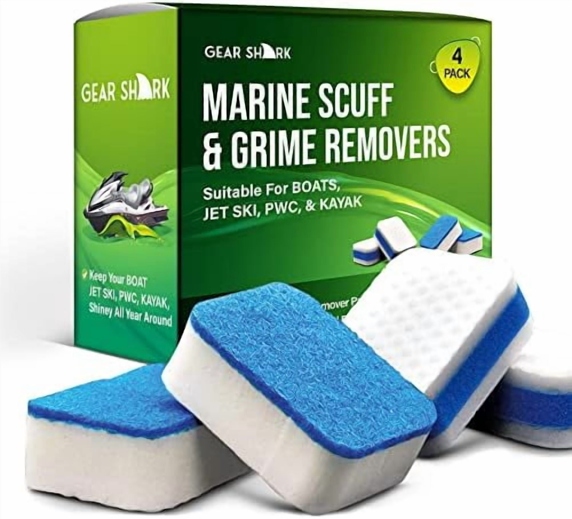 Marine Scuff Erasers | Magic Sponge Pads for Boats | Effectively Remove Dirt, Grease, Grime ...