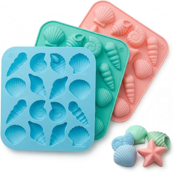 Marine Seashell Templates, Marine Theme Silicone Molds Shells Starfish ...